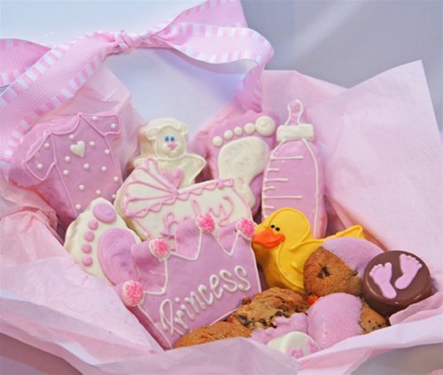 Amazon.com : Goumet Baby Cookie and Treats Gift Box (Boy Blue ...