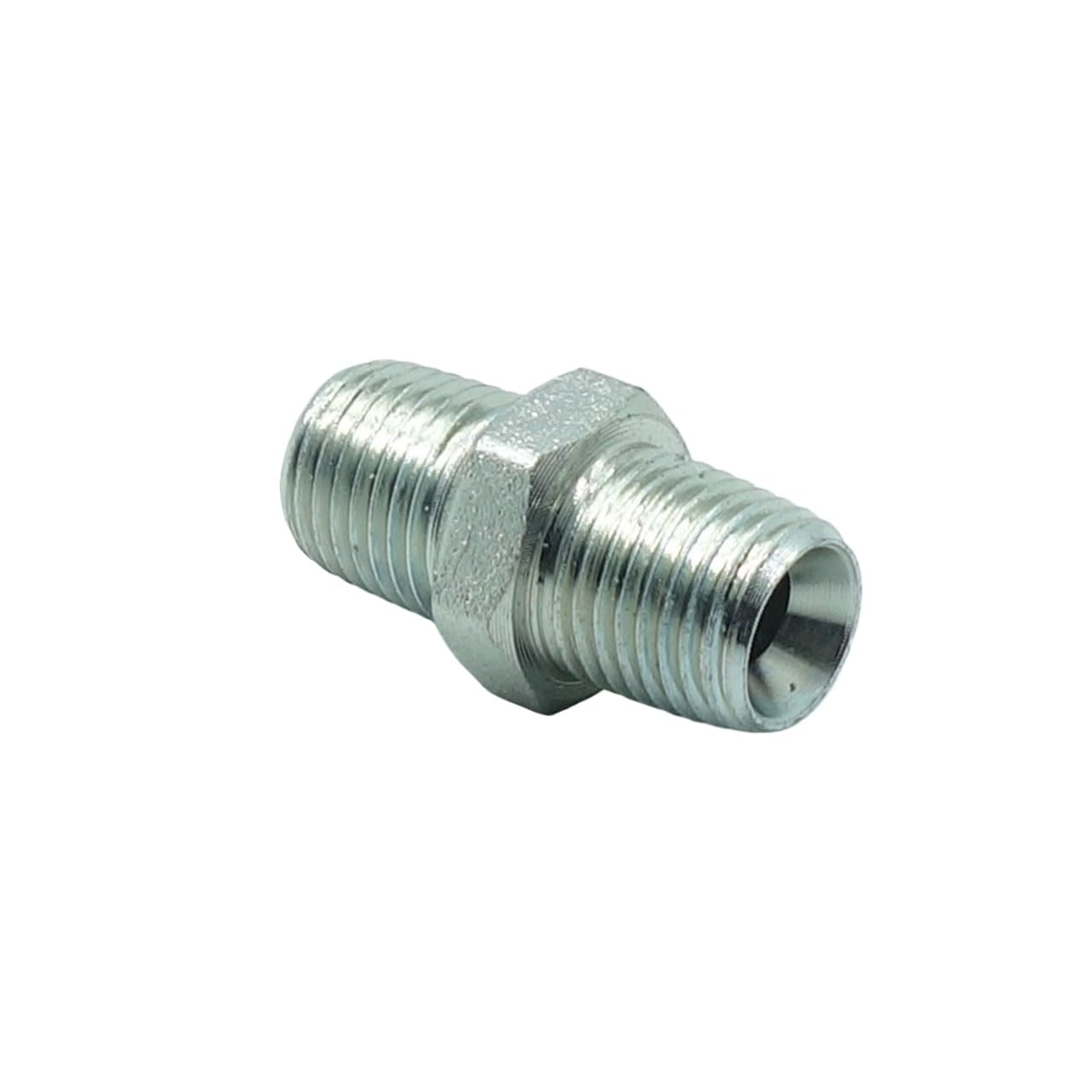 CDQBWKJGFJ 3 Pcs 1/4" x 1/4" Male NPT Hex Nipple Plated Steel Hydraulic ...