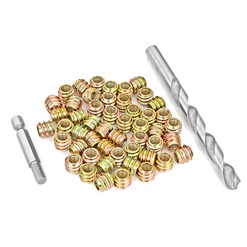 Snapklik.com : PGMJ 80 Pieces M6 Flush Nut Inserts Wood Bolt Furniture ...