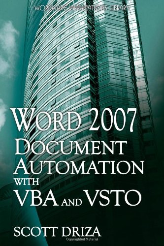 Word 2007 Document Automation With VBA and VSTO: 9781598220476: Computer Science Books @ Amazon.com