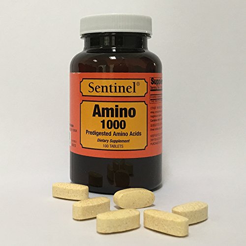Sentinel Amino 1000 Predigested Amino Acids, Made in USA, 100 Tablets ...