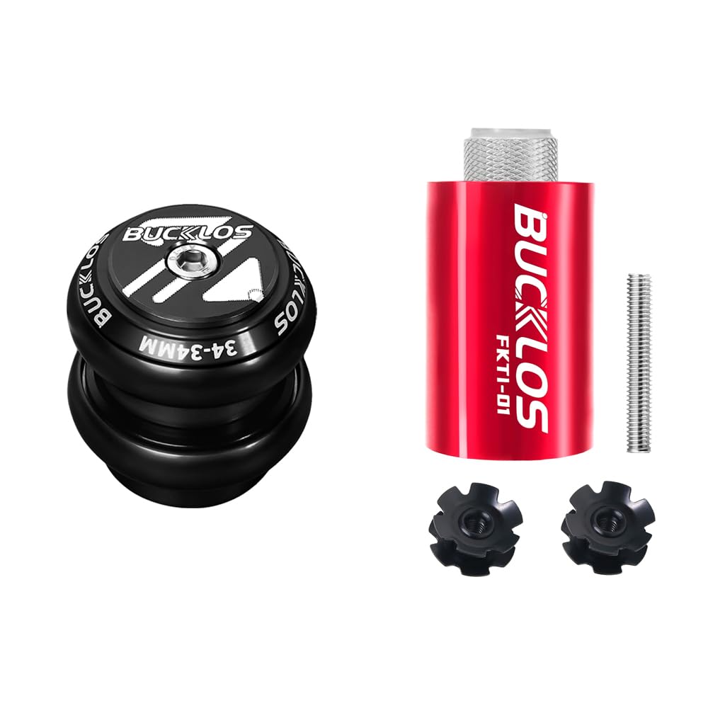 Amazon.com : BUCKLOS 1-1/8 Bike Headset MTB Threadless 34-34mm ...