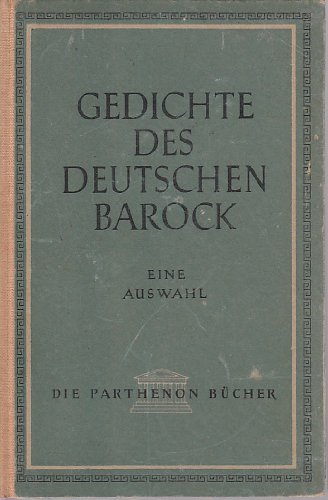 Amazon.com: Gedichte des deutschen Barock - Eine Auswahl: Martini ...