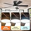 UOJ Ceiling Fans with Lights, 52 inch Low Profile Ceiling fan with ...
