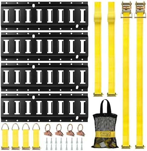 E Track Rail Tie-Down Kit 4 Rails & Accessories (16'' Tracks) for ...