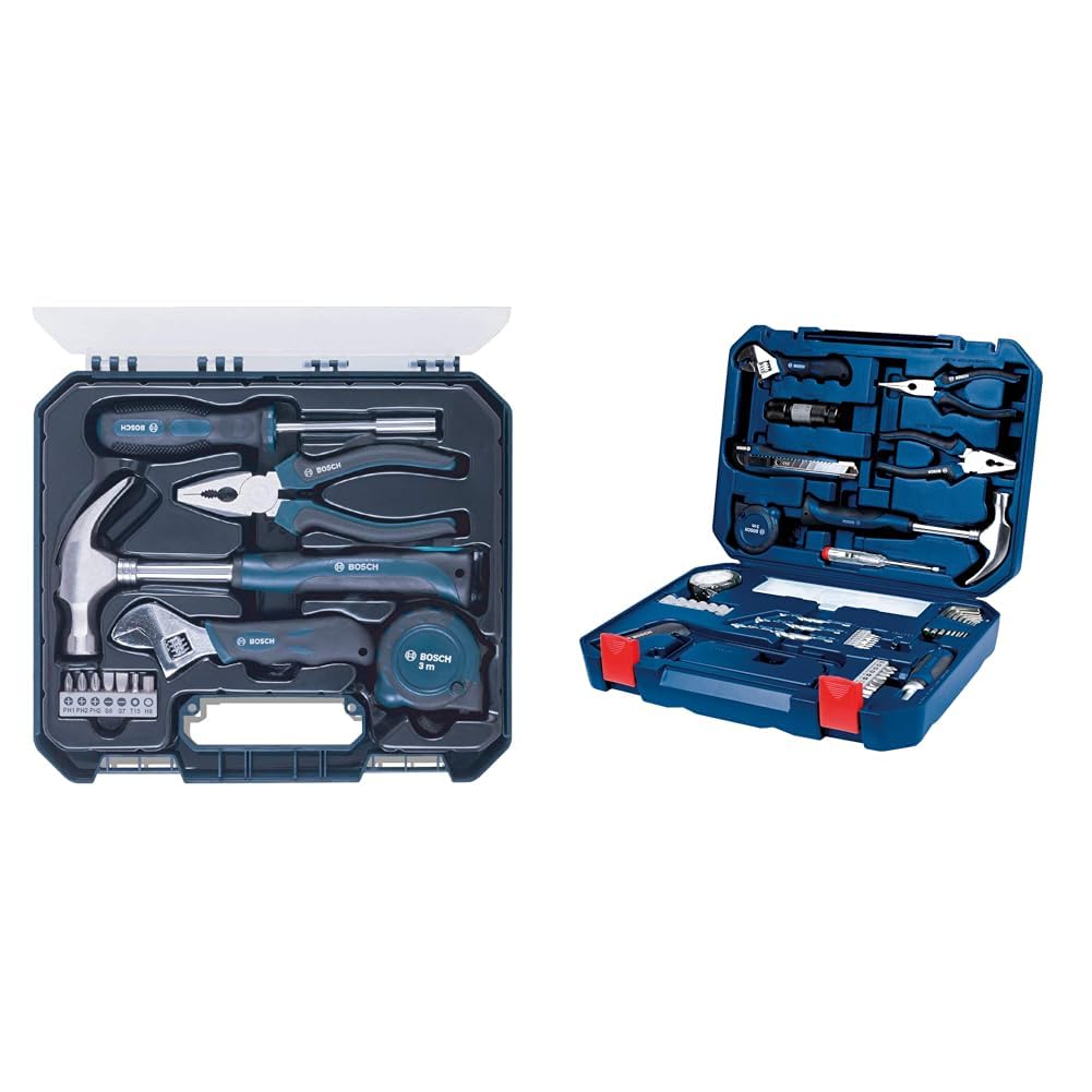 Bosch 12 pieces Hand tool kit for wood and metal, with handtools and ...