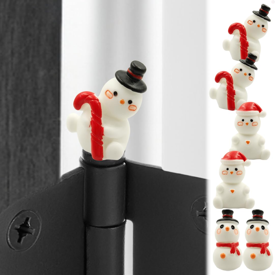 Amazon.com: Blush Snowman Hinge Heads Decorative Topper Set of 6 ...