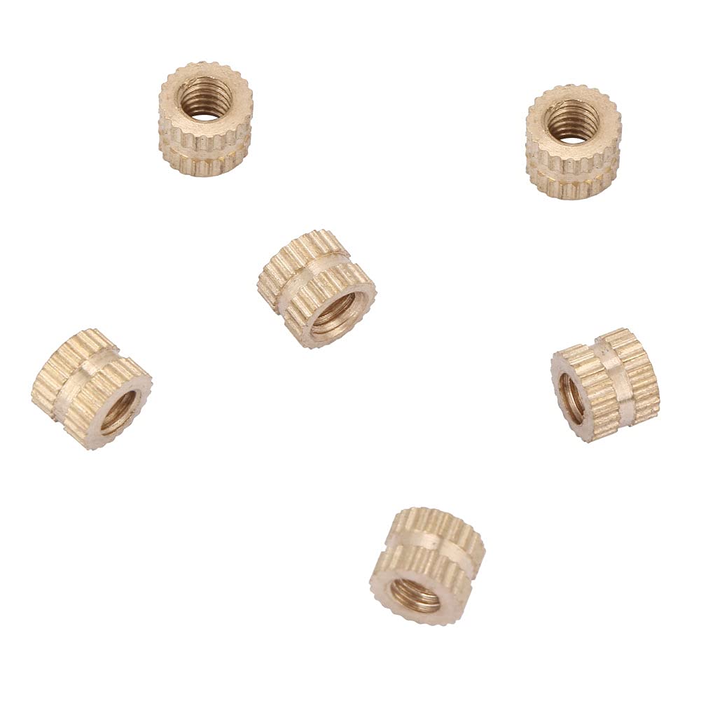 QANYEGN M4 rt Embedded Nuts, Brass Cylinder Threaded rt, Knurled rt for ...
