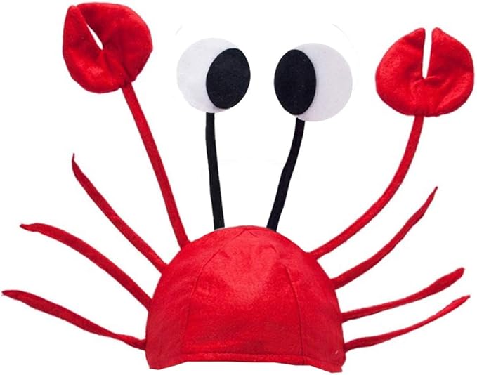 Amazon.com: Crab Hat - Ocean Animal Hats - Fish Hats – Crawfish Costume ...