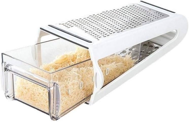 BORDSTRACT Professionelle Käsereibe mit Behälter, Boxreibe, Käsereibe ...
