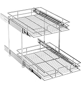 Amazon.com: ROOMTEC Pull Out Cabinet Organizer (7½"W x 21½"D),2 Tier ...