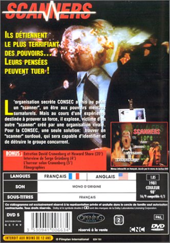 Amazon.com: Scanners : Jennifer O'Neill, Stephen Lack, Patrick McGoohan ...
