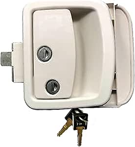 Amazon.com: White RV Camper Trailer Entry Door Lock Fastec FIC : Automotive