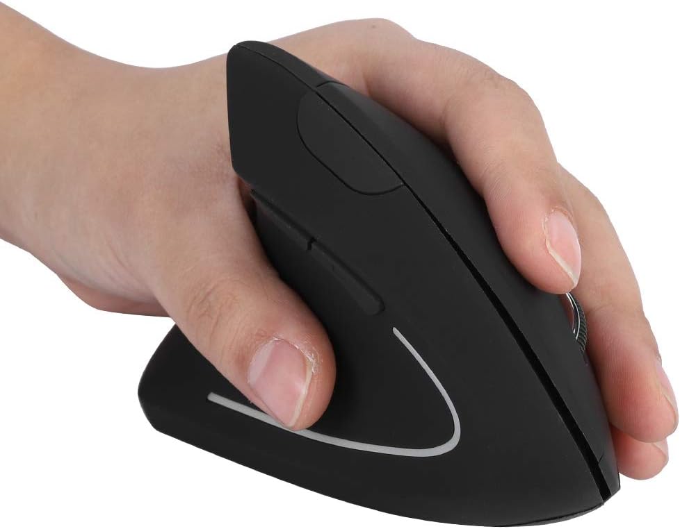 Left Handed 2.4GHz Mouse Ergonomic Vertical Optical Mouse with ...