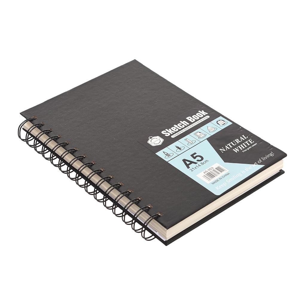 Keep Smiling A5-003 Spiral Sketch Book For Quick Sketching & Drawing 21 * 14.8cm - White: Buy ...