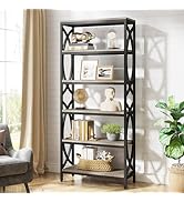 Amazon.com: Tribesigns 72-inch Tall Bookcase, Modern 6-Tier White ...