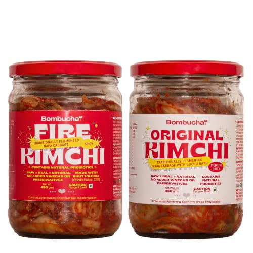 Bombucha Kimchi Combo | Original Kimchi & Fire Kimchi 450g | 100% Veg ...