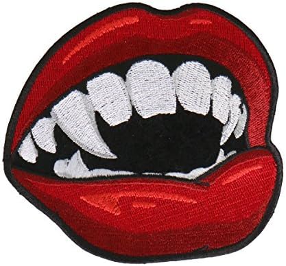 Amazon.com: Iron On Vampire Fangs Embroidered Patch : Arts, Crafts & Sewing