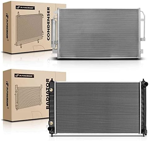Amazon.com: A-Premium Engine Coolant Radiator & A/C Condenser Cooling ...
