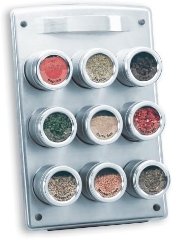Amazon.com: Kamenstein 9-Tin Magnetic Spice Rack with Easel Back: Home ...