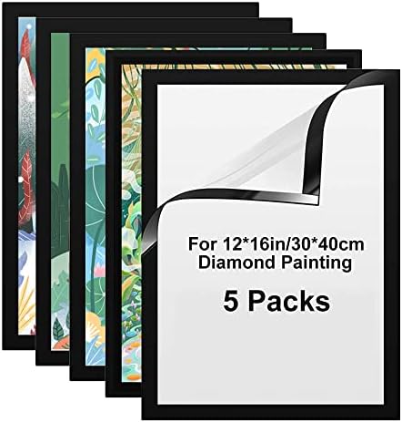 5 Pack Diamond Painting Frames for 12x16in/30x40cm, Magnetic Diamond ...