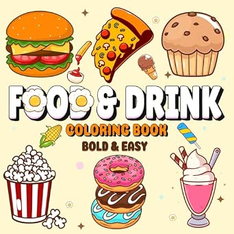 Amazon.com: Food and Drink Coloring Book: An Appetizing Coloring ...