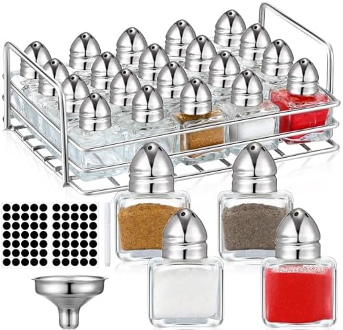 Amazon.com: Baderke 20 Pcs Small Salt and Pepper Shakers Mini Glass ...
