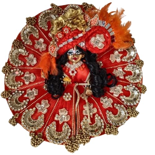 Vridhi Enterprises Laddu Gopal Dress - Orange with Mukut l Ladoo Gopal ...