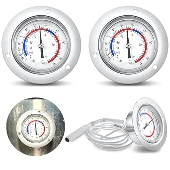 Copkim 2 Pcs Vapor Capillary Design Cooler Thermometer Stainless Steel ...