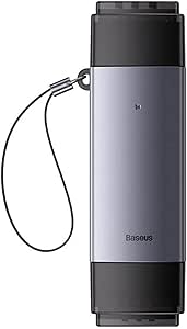Baseus Lite Series SD/TF Memory Card Reader, USB + USB-C (Gray): Amazon ...