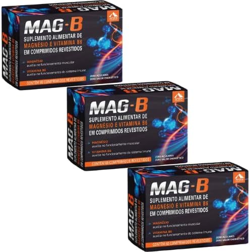 Mag B Magnésio + Vit B6 - Kit 3 Cx /60 | Amazon.com.br