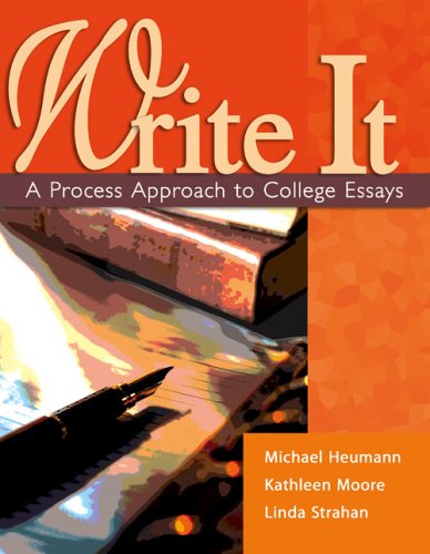 Amazon.com: WRITE IT: A PROCESS APPROACH TO COLLEGE ESSAYS ...
