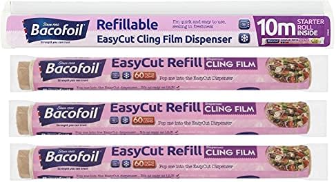Bacofoil Baco Baco Easycut Cling Film - Refill 350mm x 60mtr : Amazon ...