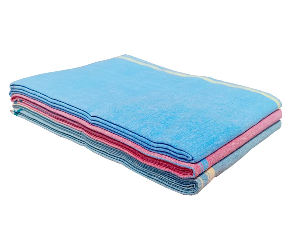 Buy Smart Buy Pure Cotton Multi Color Lungies for Men, Size-2.25 Meters ...