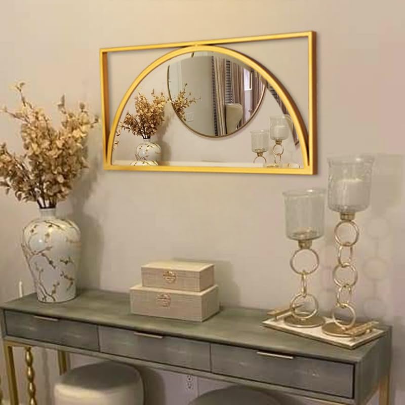 Amazon.com: Autdot Gold Mirror for Wall Decor, Decorative Wall Mirror ...