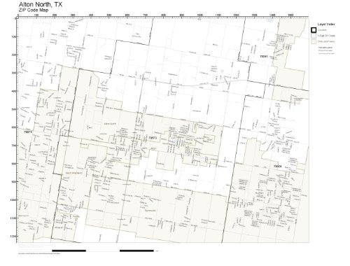ZIP Code Wall Map of Alton North, TX ZIP Code Map Not Laminated: Amazon ...