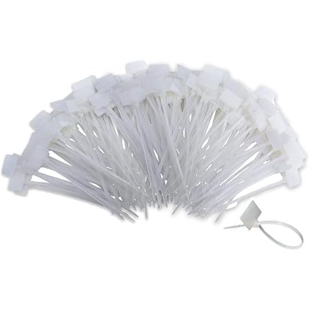 Amazon.com: Amgate 100 Pcs Write on Tags Wire Zip Ties Cable Mark Tags ...