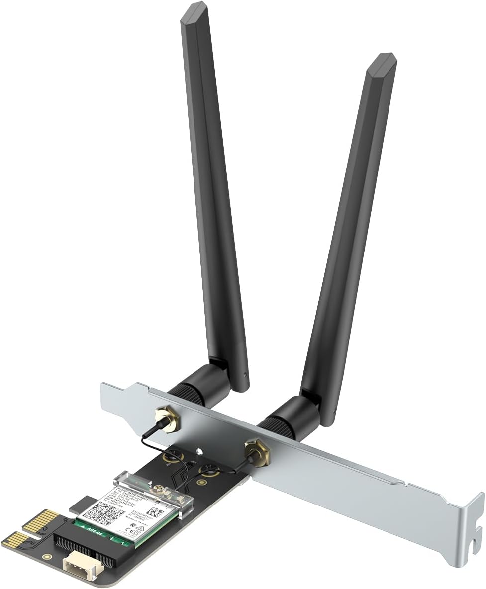 QFly AX200 WiFi 6 PCIe Card for Desktop, Bluetooth 5.2, AX200NGW ...