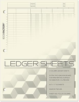 BookFactory Ledger Sheets 4 Column Accounting Nepal | Ubuy