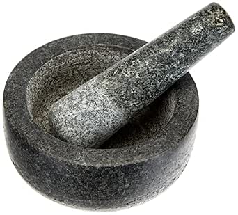 Buy Jade Temple Stone Mortar with Pestle, Granite, Grey, Granite, Grey ...
