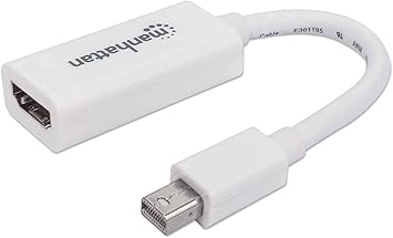 Amazon.com: Manhattan 322461 Mini-DisplayPort to HDMI Adapter, White ...