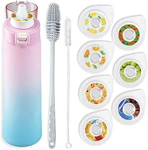 Water Bottle Flavor Pods,Flavored Water Bottle with 7 Flavor Pods,Fruit Fragrance Water Bottle ...