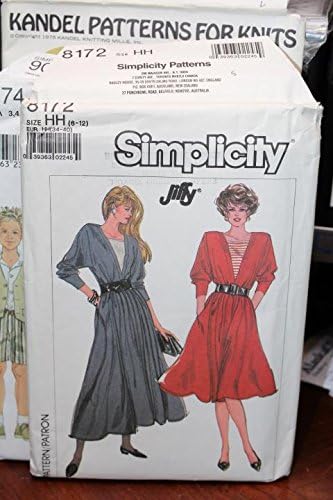 Amazon.com: Simplicity Pattern 8172 Sz 6-12 Misses' Dress In Two ...