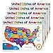 Amazon.com: United States of America Map Educational Posters for Kids ...