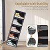 Amazon.com: CKHXR 12 Pack Black Shoe Boxes Stackable,Large Shoe Storage ...