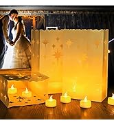 Amazon.com: AceList 30 Set Luminaries Bag with Flameless Candles ...
