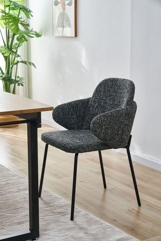 Home Source 32.6" Round Back Side Chairs - Premium Upholstered Dining ...
