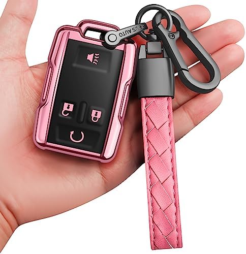 Amazon.com: Sindeda for Chevrolet Key Fob Cover with Keychain Soft Full ...