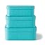 Amazon.com: Soul & Lane Set of 3 Textured Blue Boxes with Rounded Edges ...