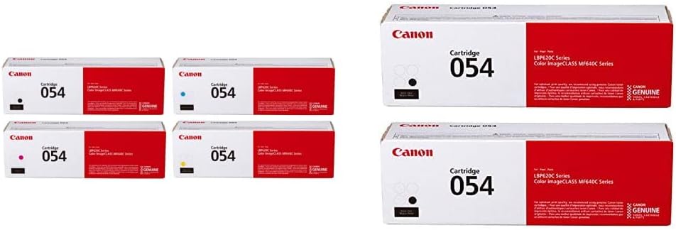 Amazon.com: Canon Genuine 054 Color and Black Toner Cartridge Set Color ...
